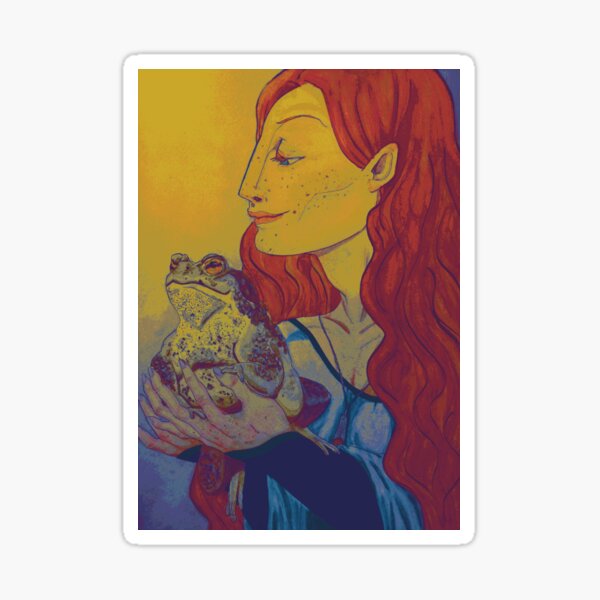 "Portrait of a Lady with her Toad at Sunset" Sticker for Sale by ...