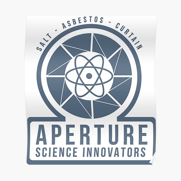 "Aperture Science Innovators logo" Poster for Sale by AlmaFa123 | Redbubble