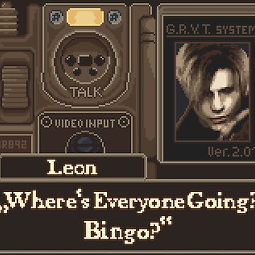 "Resident Evil Leon Kennedy Pixel Art" Sticker by AlleenasPixels ...