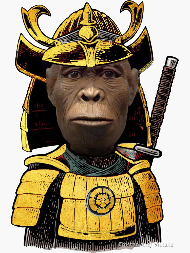 "Samurai Monkey Rare GOLD Edition - #777 Premium" Sticker for Sale by ...