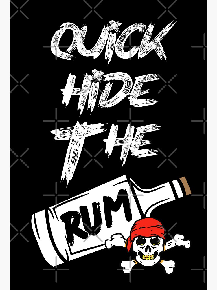 "Hide the Rum- Captain Jack Sparrow Pirates of the Caribbean" Sticker ...