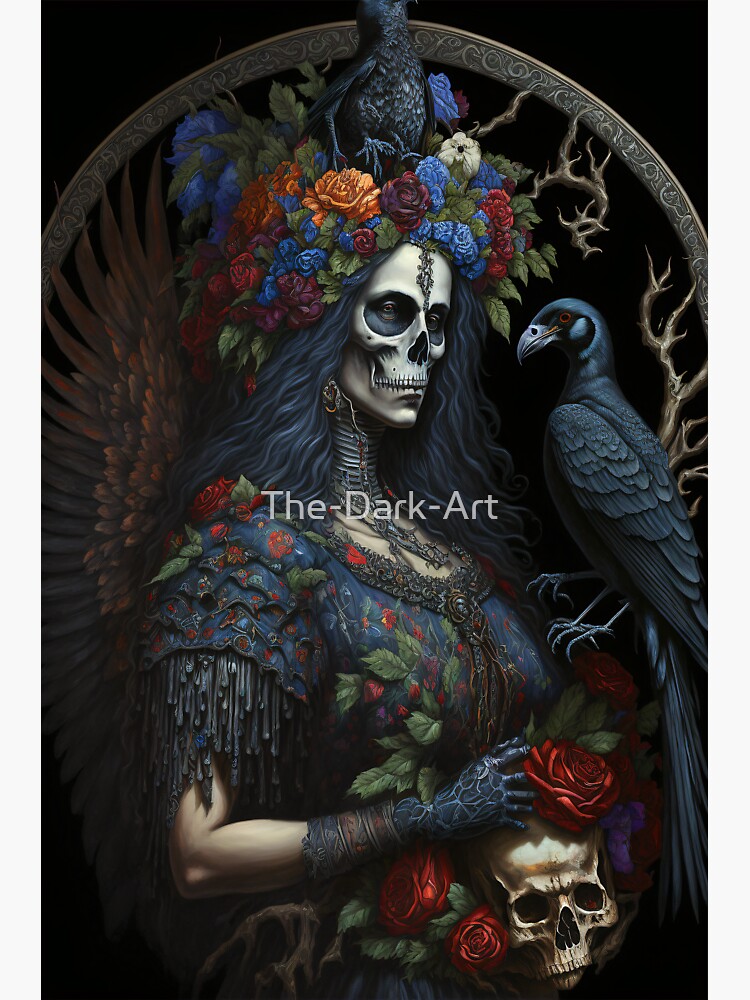 "Nuestra Señora de la Santa Muerte" Sticker for Sale by The-Dark-Art ...