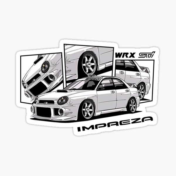 "Impreza WRX STI Bugeye, JDM Car" Sticker for Sale by T-JD | Redbubble