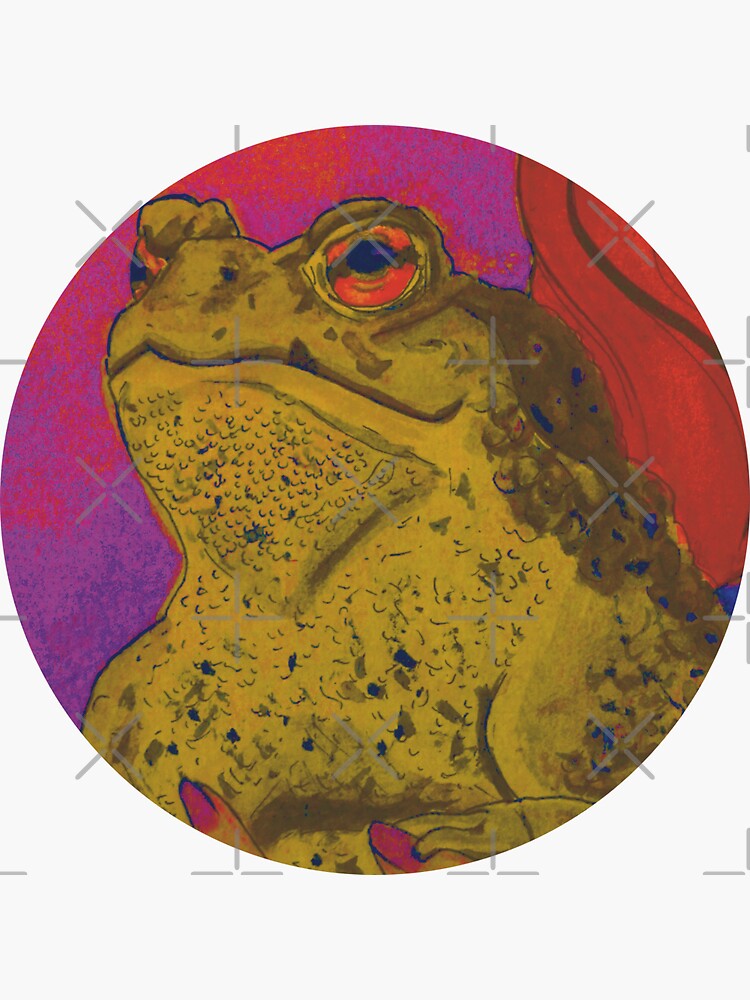 "Saturated Proud Toad " Sticker for Sale by TheRaggedQuill | Redbubble