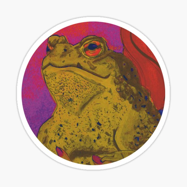 "Saturated Proud Toad " Sticker for Sale by TheRaggedQuill | Redbubble