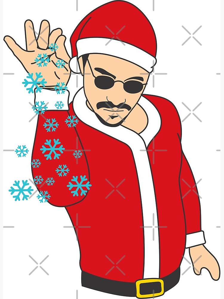 "Salt Bae Santa" Art Print for Sale by tatajef14 | Redbubble