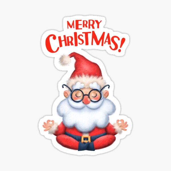 "Merry Christmas Santa Claus" Sticker for Sale by Arlichelman | Redbubble