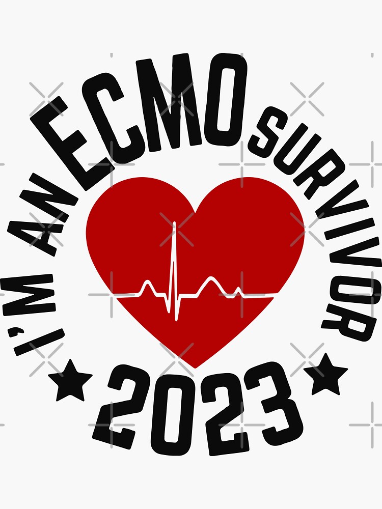 "I Am An ECMO Survivor 2023" Sticker for Sale by KARAKATE | Redbubble