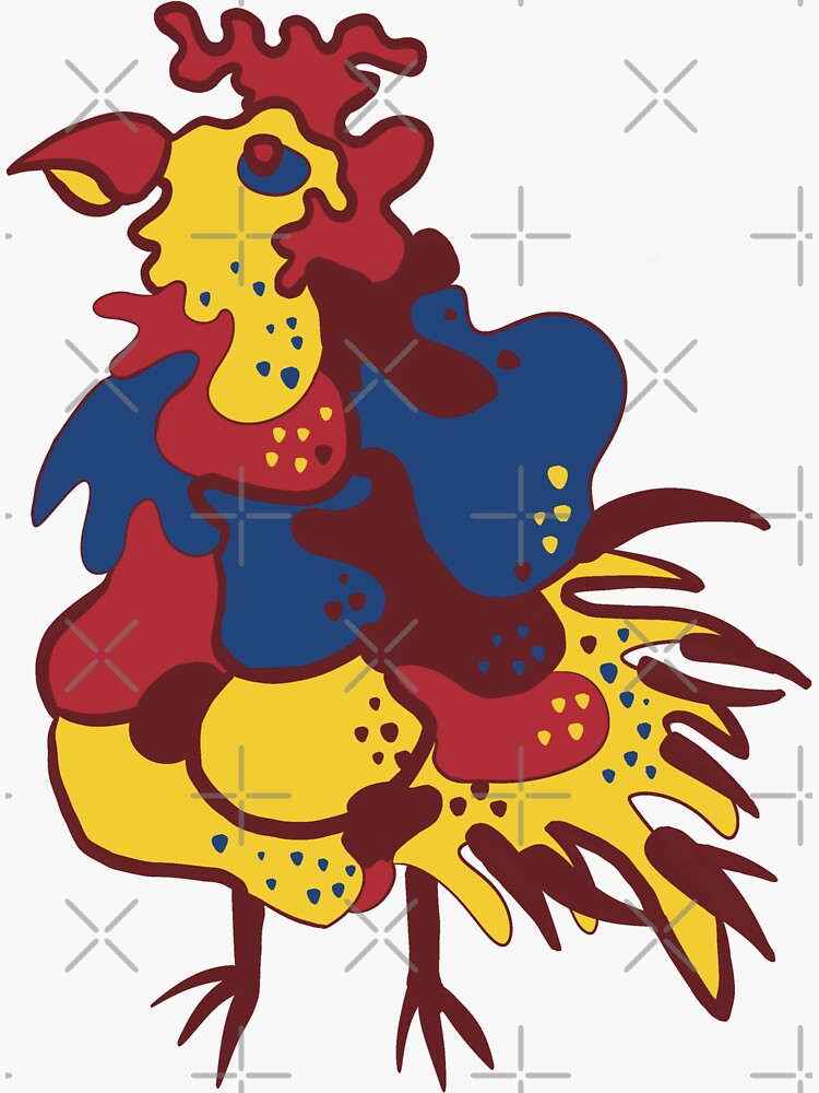 "Spotty Chicken " Sticker for Sale by Shadoodles | Redbubble