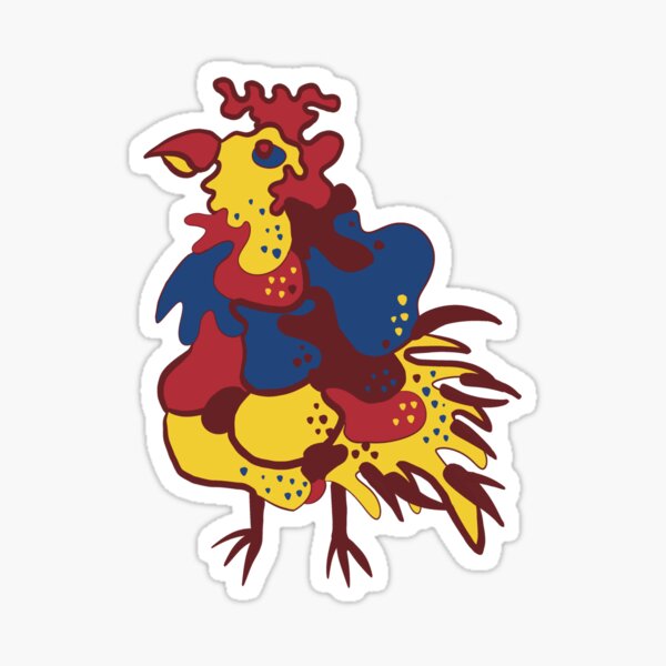 "Spotty Chicken " Sticker for Sale by Shadoodles | Redbubble