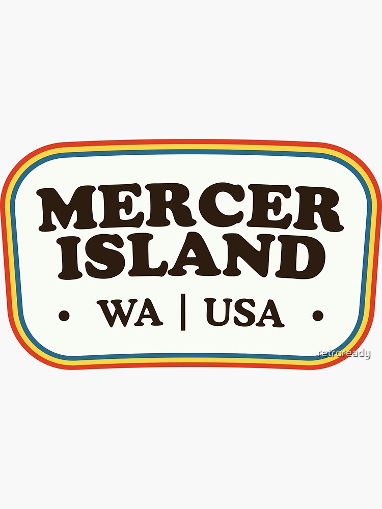 "Mercer Island | Retro Badge" Sticker for Sale by retroready | Redbubble