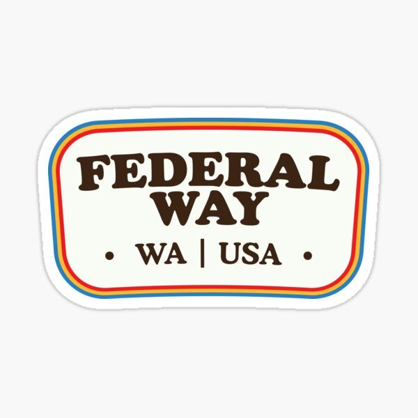 "Federal Way | Retro Badge" Sticker by retroready | Redbubble
