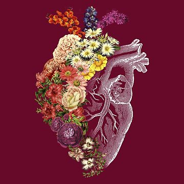 "Flower Heart Spring Burgundy by Tobe Fonseca " Poster for Sale by ...