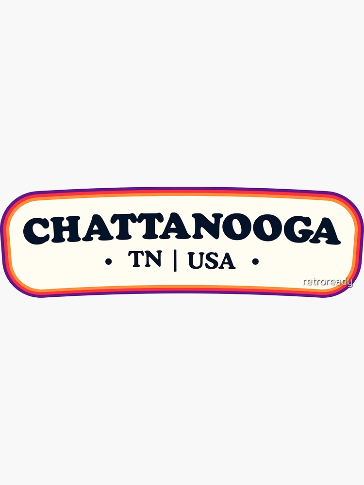 "Chattanooga | Retro Badge" Sticker for Sale by retroready | Redbubble