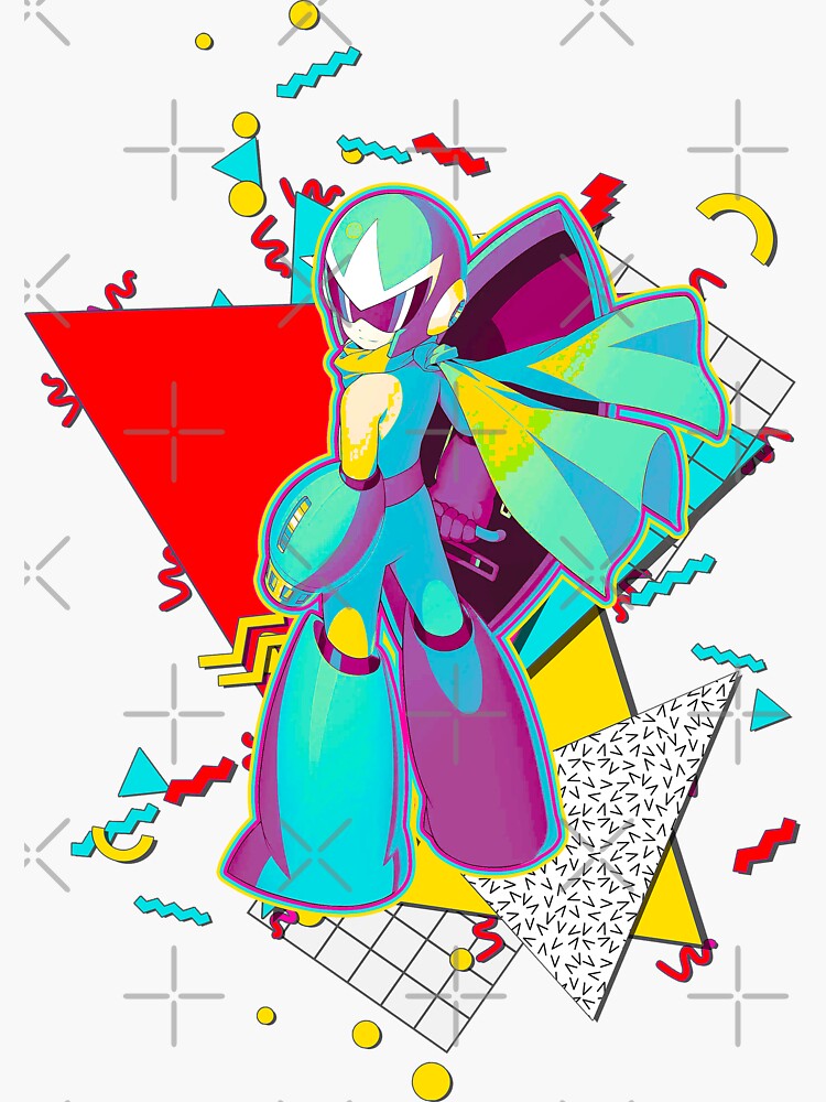 "Protoman - Megaman *90s graphic design*" Sticker for Sale by Carryneon ...