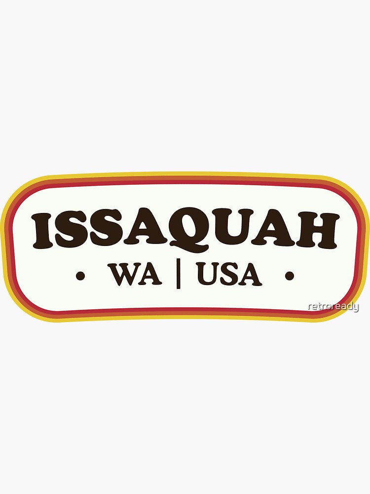 "Issaquah | Retro Badge" Sticker for Sale by retroready | Redbubble
