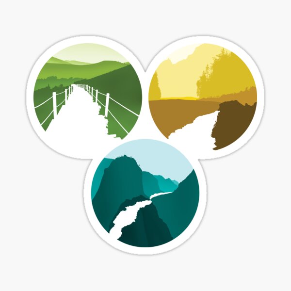 "Colorful Pathways in Nature" Sticker for Sale by ShellsInspire | Redbubble