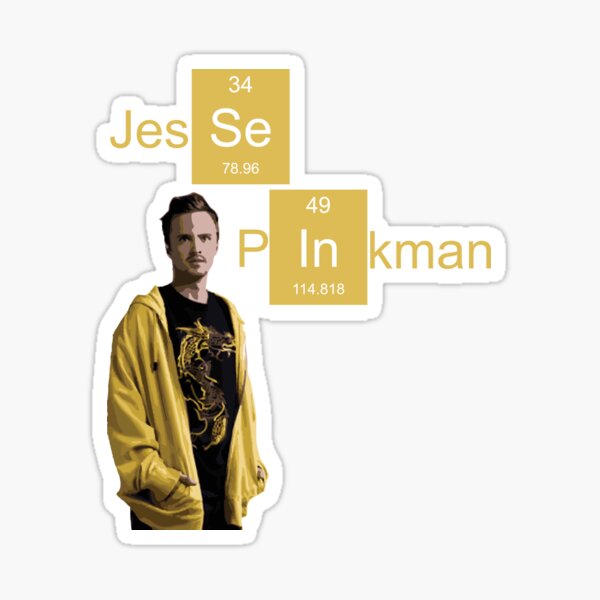 "Jesse Pinkman Breaking Bad Periodic Table Design" Sticker for Sale by ...