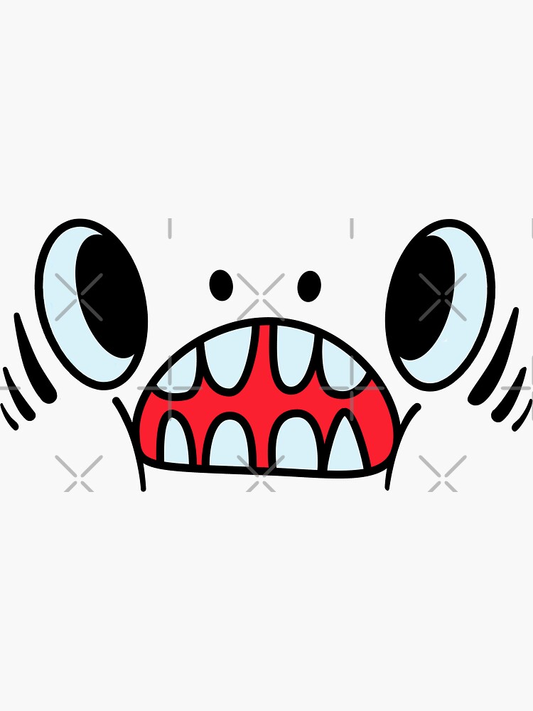 "AARRGGHH! Grimace Face" Sticker for Sale by EllyMellow | Redbubble