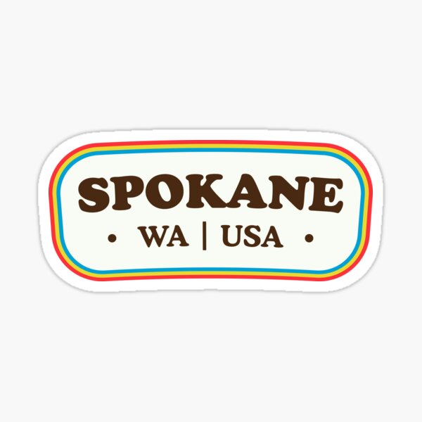 "Spokane | Retro Badge" Sticker for Sale by retroready | Redbubble