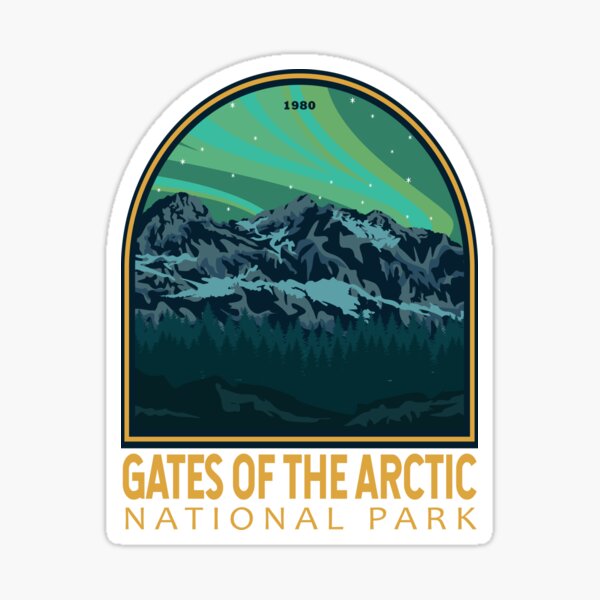 "Gates of the Arctic National Park Vintage Emblem" Sticker for Sale by ...
