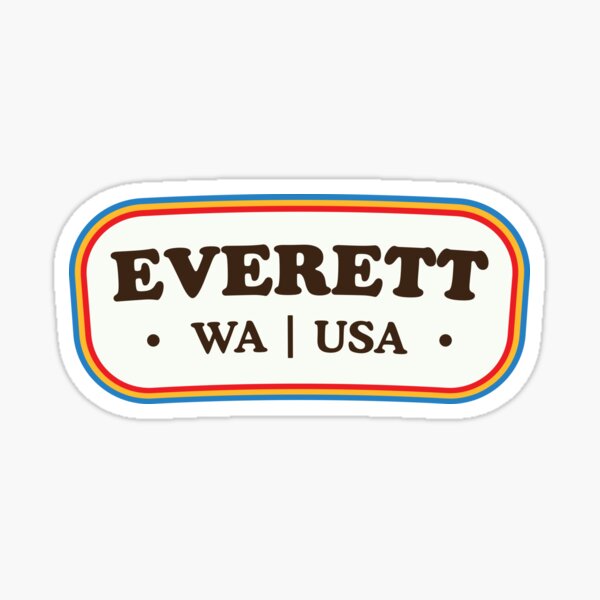 "Everett | Retro Badge" Sticker by retroready | Redbubble