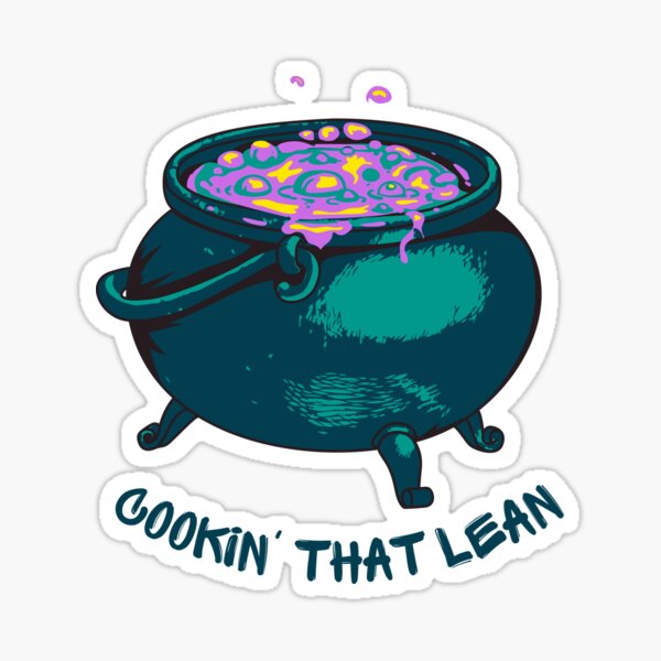 "Cookin' that Lean" Sticker for Sale by mkzmerch | Redbubble