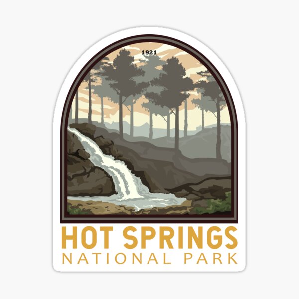 "Hot Springs National Park Vintage Emblem" Sticker for Sale by KrisSidDesigns | Redbubble