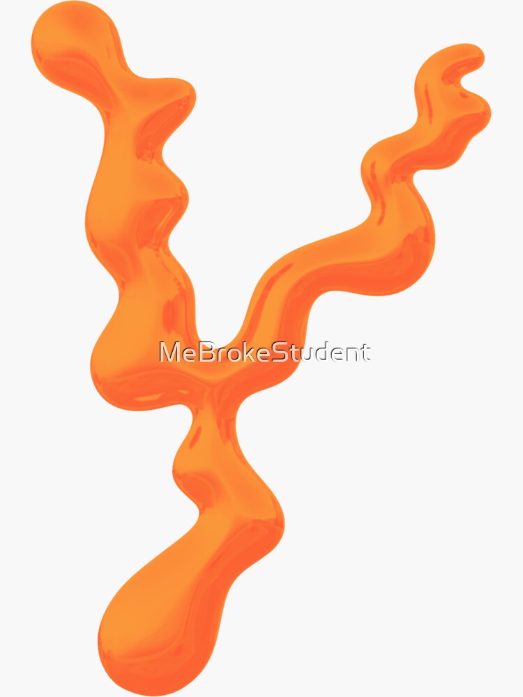 "ORANGE Y LETTER CHROME DESIGN!" Sticker for Sale by MeBrokeStudent ...
