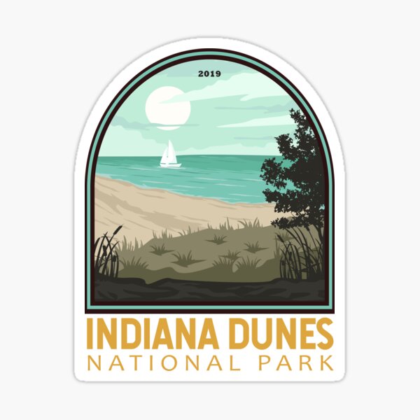 "Indiana Dunes National Park Vintage Emblem" Sticker for Sale by KrisSidDesigns | Redbubble