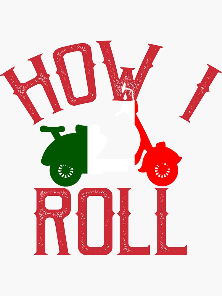 Pegatina «Cómo ruedo Scooter | Camisa de la bandera de Italia Italiano ...