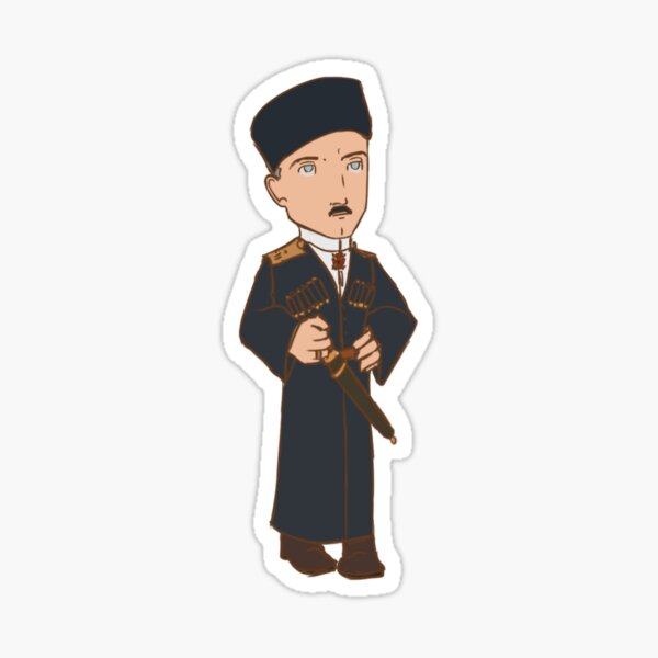 "Chibi Baron Pyotr Wrangel—Historical Figures Series" Sticker for Sale ...