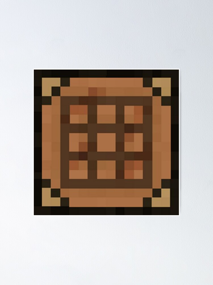 "Minecraftt crafting table" Poster for Sale by MinecraftShop | Redbubble
