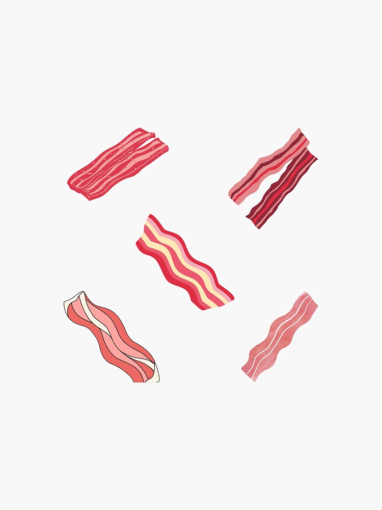 "Bacon art pack" Sticker for Sale by CinderPress | Redbubble