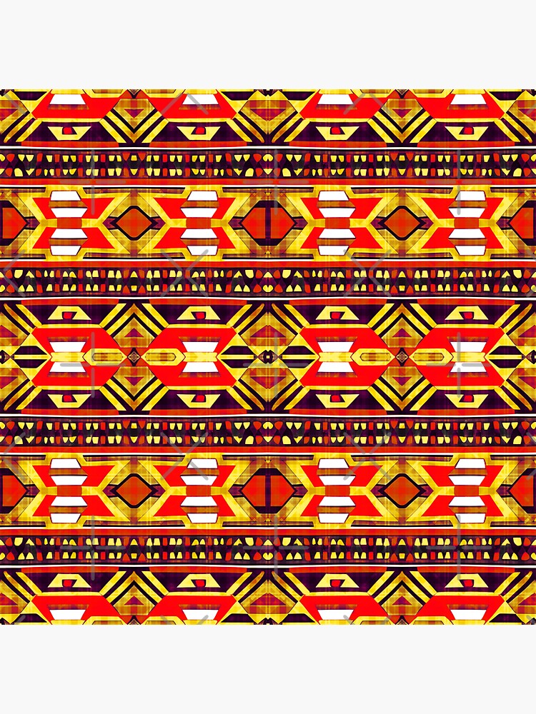 "Traditional Igorot-inspired tribal pattern. Ethnic Orange colors ...