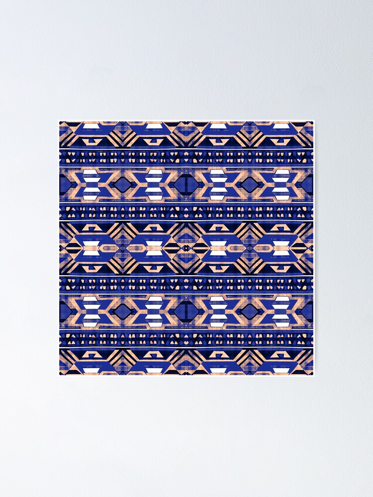 "Traditional Igorot-inspired tribal pattern. Ethnic Bluish colors ...