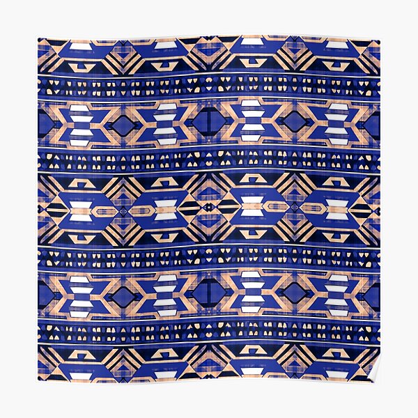 "Traditional Igorot-inspired tribal pattern. Ethnic Bluish colors ...