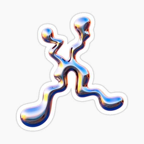 "X LETTER CHROME DESIGN!" Sticker for Sale by MeBrokeStudent | Redbubble