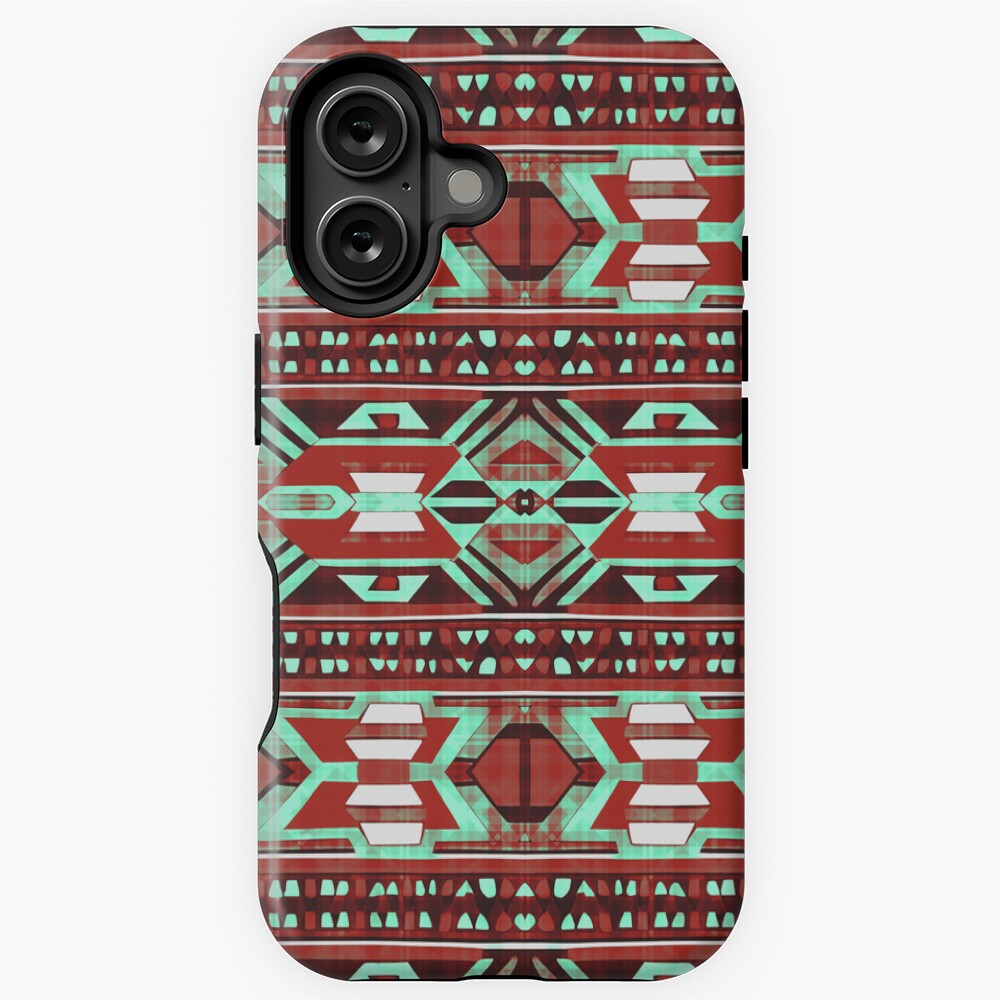 "Traditional Igorot-inspired tribal pattern. Ethnic Red and green ...