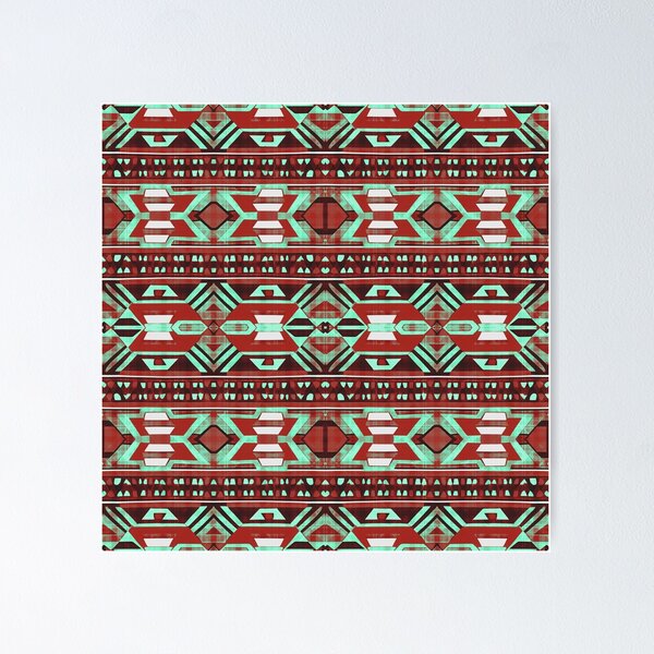 "Traditional Igorot-inspired tribal pattern. Ethnic Red and green ...