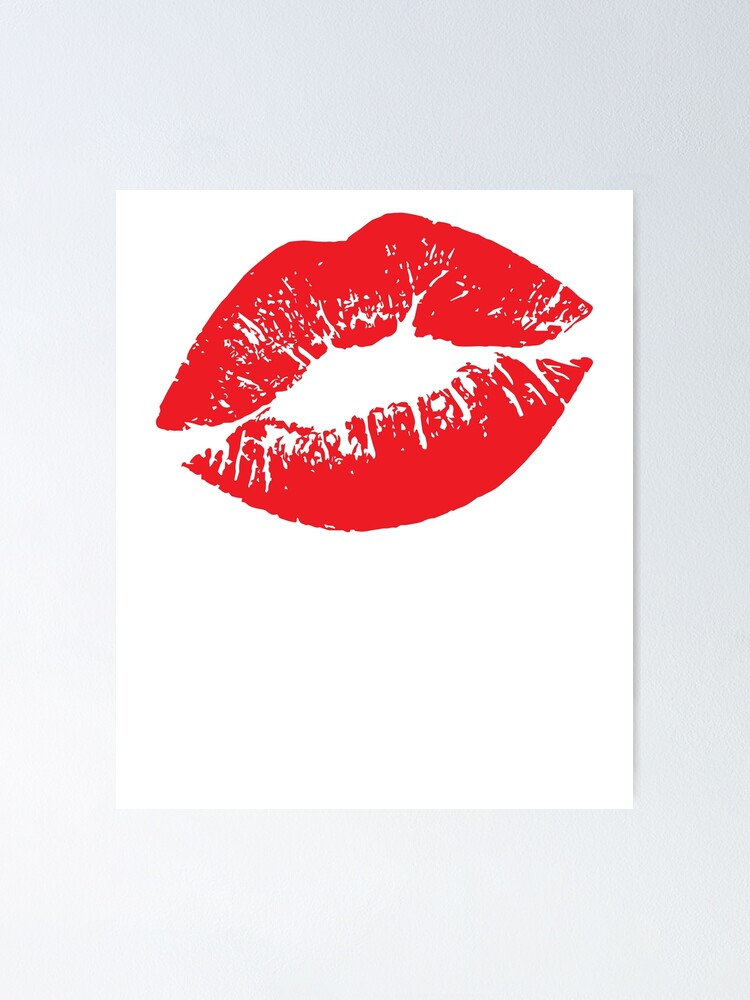 "Red Lips Kiss Mouth Hickey" Poster for Sale by EbnerPrints | Redbubble