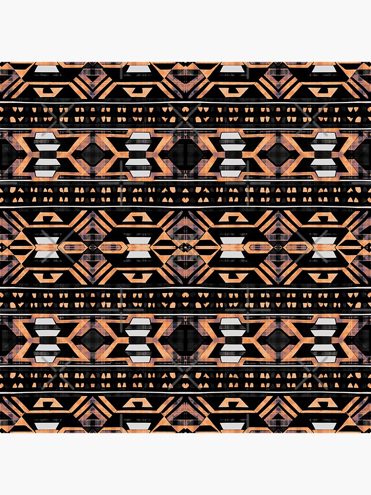 "Traditional Igorot-inspired tribal pattern. Ethnic Black and brown ...