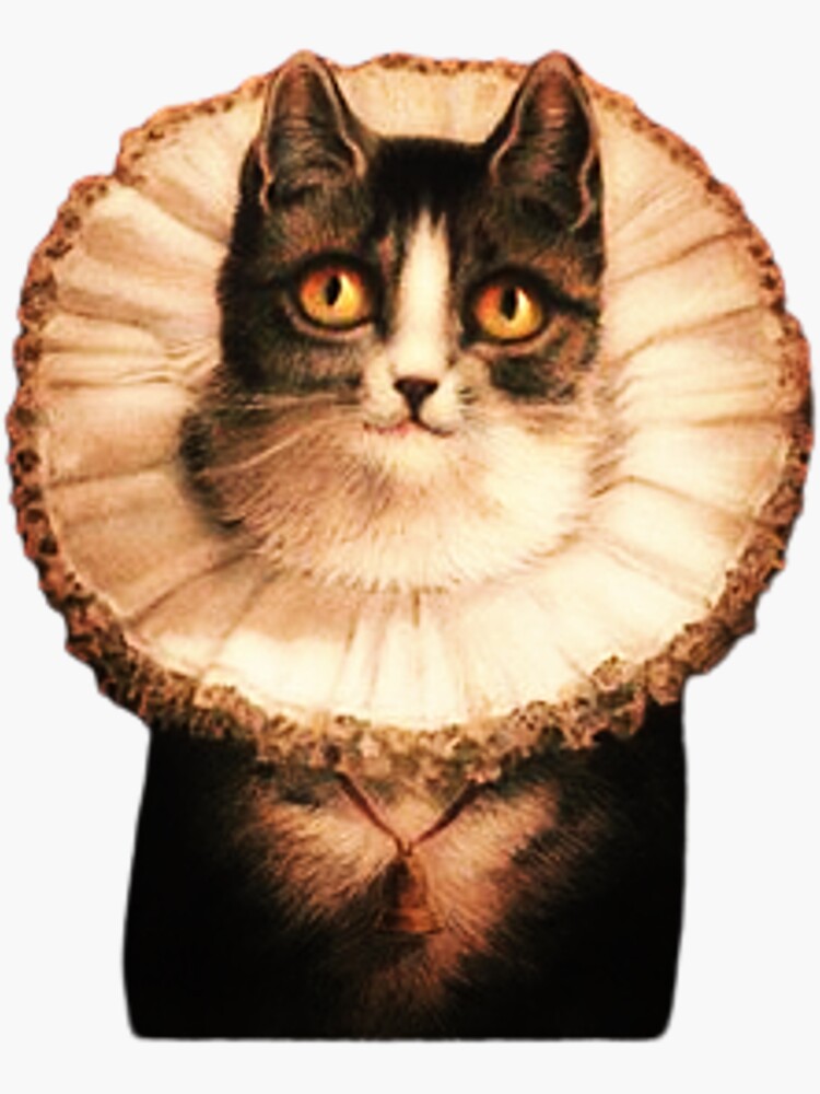 "Victorian Feline Master-The Widow Dielman cat" Sticker for Sale by ...