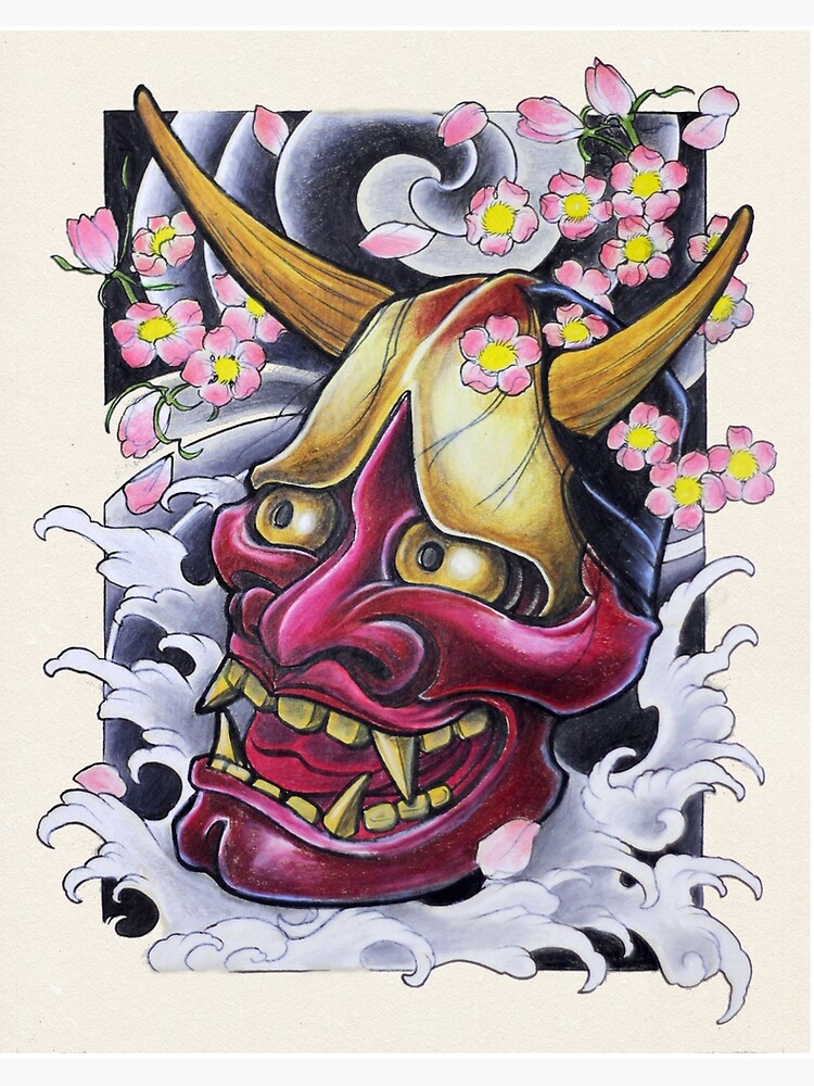 Japanese Mask Tattoo Drawings
