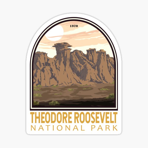 "Theodore Roosevelt National Park Vintage Emblem" Sticker for Sale by KrisSidDesigns | Redbubble