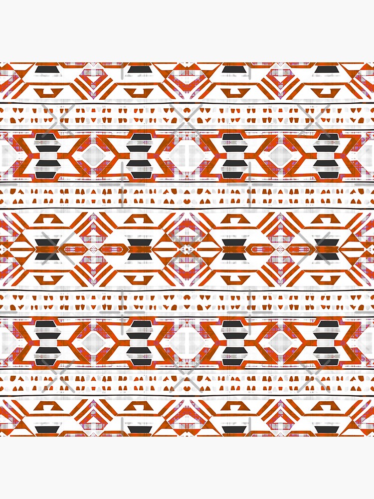 "Traditional Igorot-inspired tribal pattern. Ethnic White and red ...