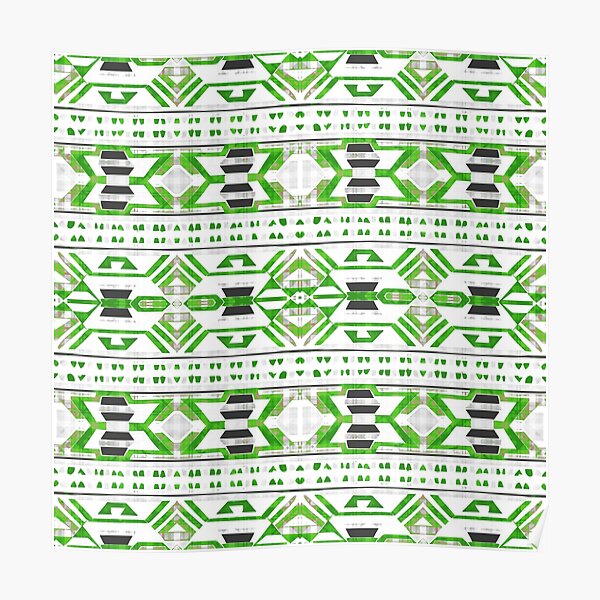 "Traditional Igorot-inspired tribal pattern. Ethnic White and green ...