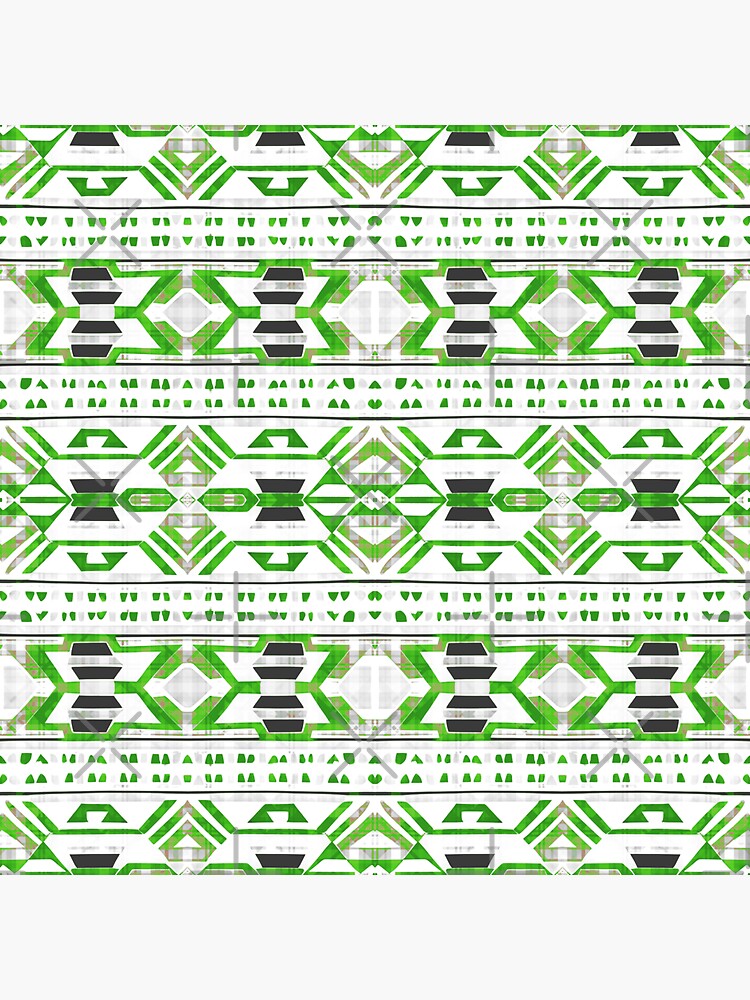 "Traditional Igorot-inspired tribal pattern. Ethnic White and green ...
