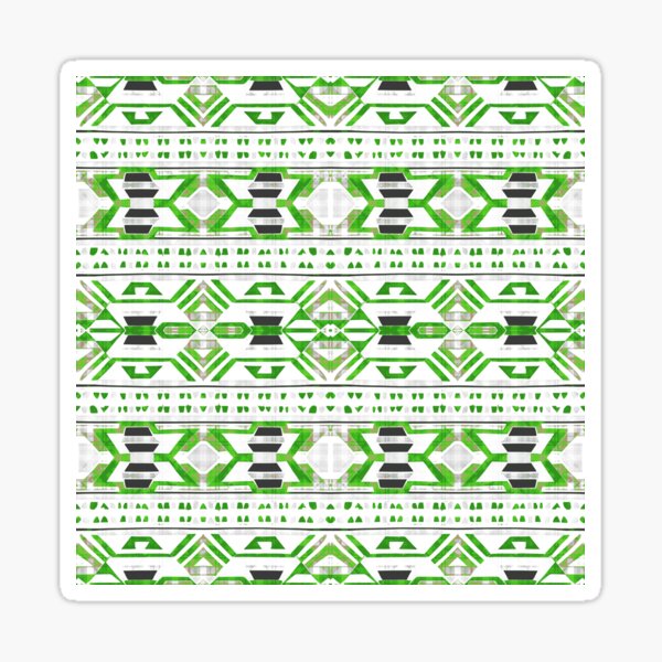 "Traditional Igorot-inspired tribal pattern. Ethnic White and green ...