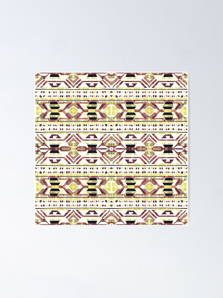 "Traditional Igorot-inspired tribal pattern. Ethnic White, yellow and ...